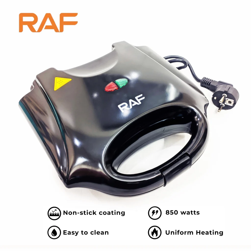 Sandwich Maker 4 Slice R.207S Non-Stick Coat- RAF Appliances