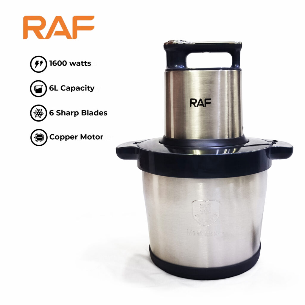 Food Processor R.7012A - 6L Electric Food Chopper with Copper Motor